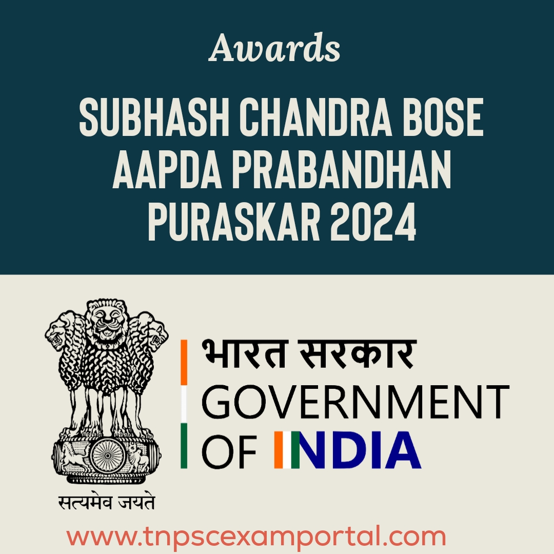 SUBHASH CHANDRA BOSE AAPDA PRABANDHAN PURASKAR 2024 IN TAMIL | சுபாஷ் ...